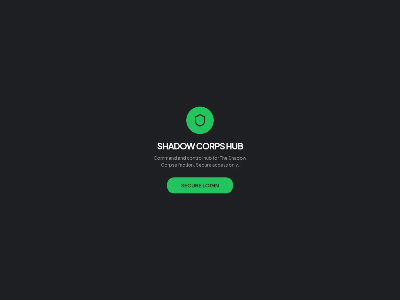 Shadow Corps Command Hub