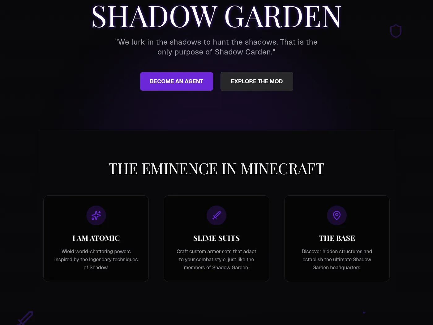 Shadow Garden Minecraft Mod