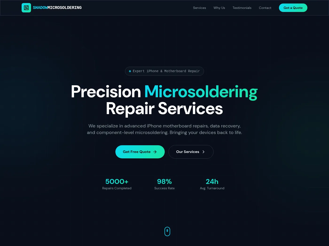 ShadowMicrosoldering Repair Site