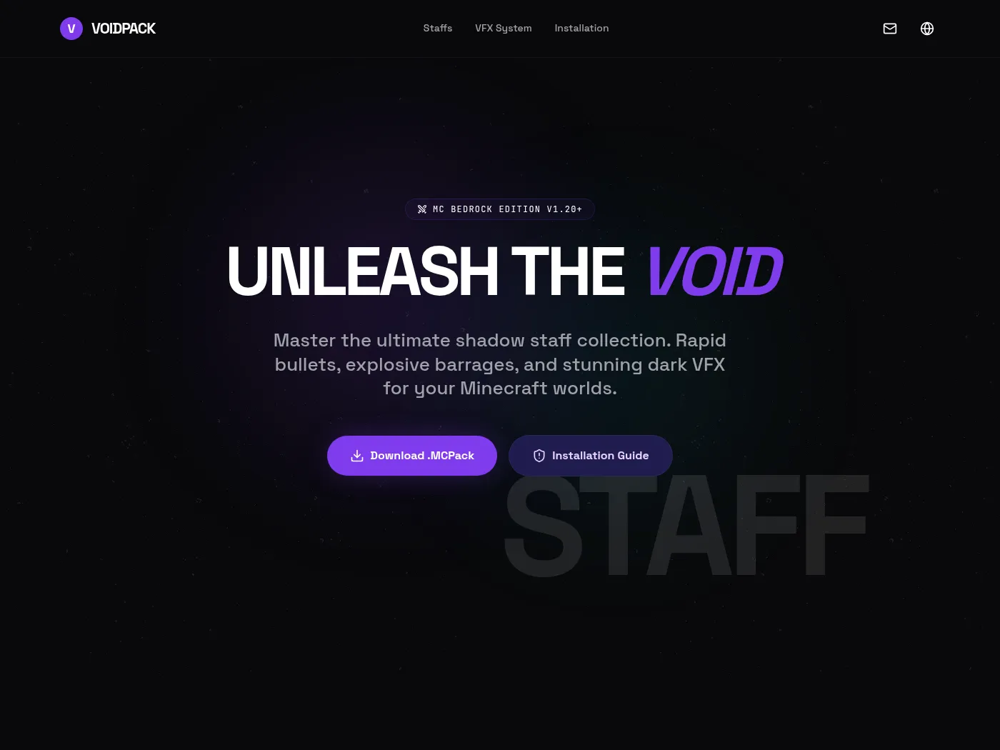 Shadow Staff VFX Pack