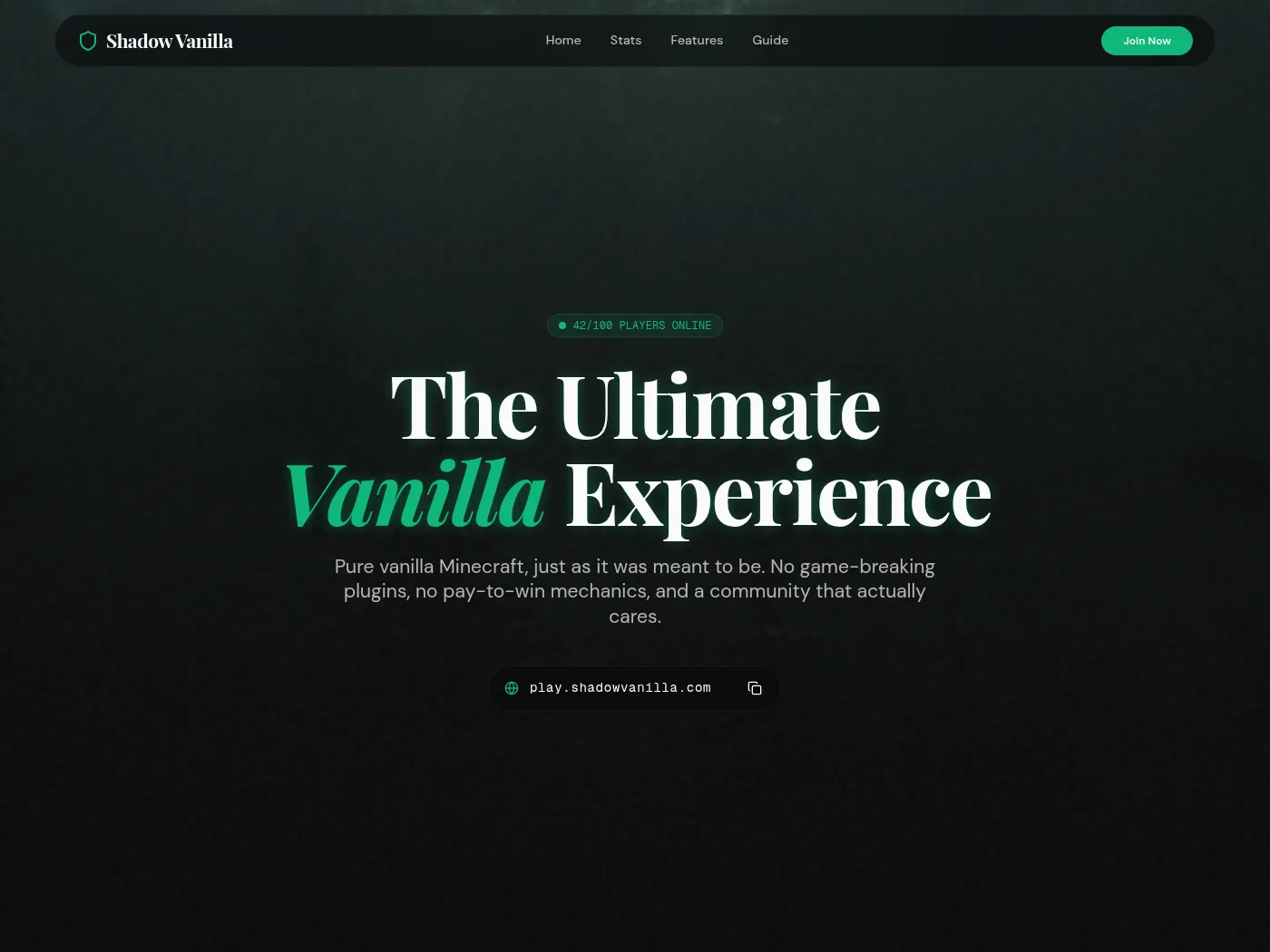 Shadow Vanilla Site