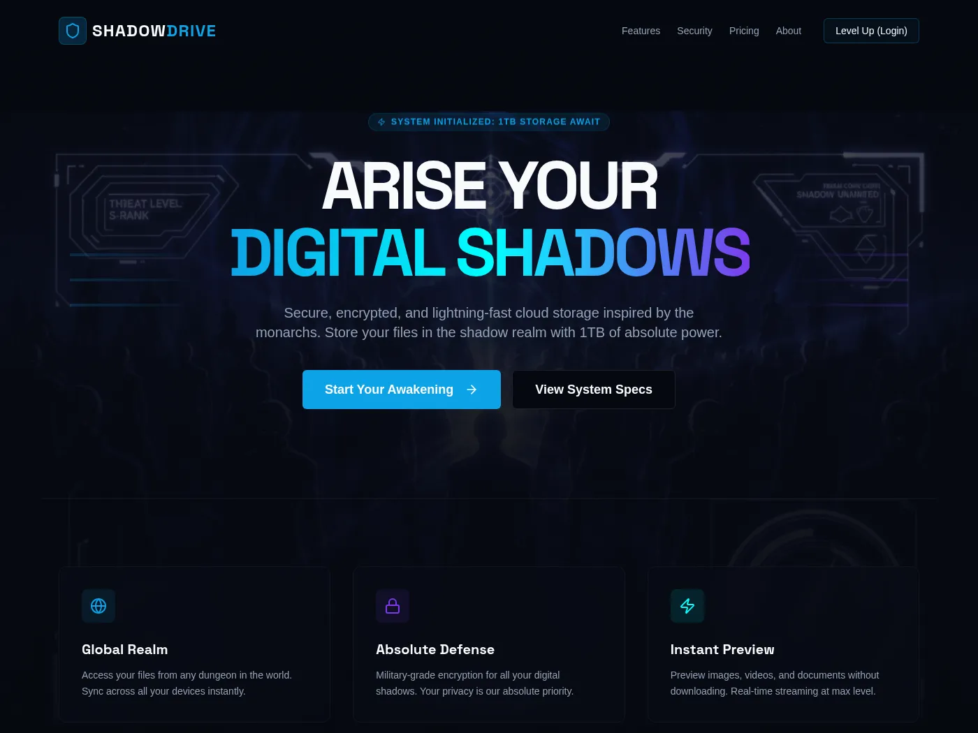 ShadowDrive Cloud Storage