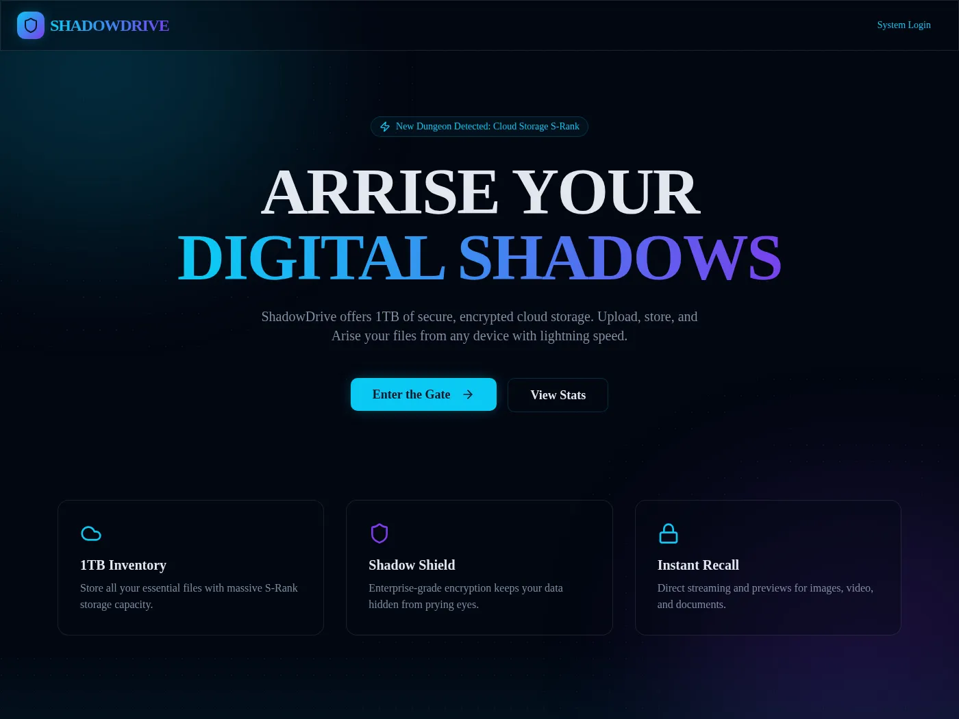 ShadowDrive Cloud Storage