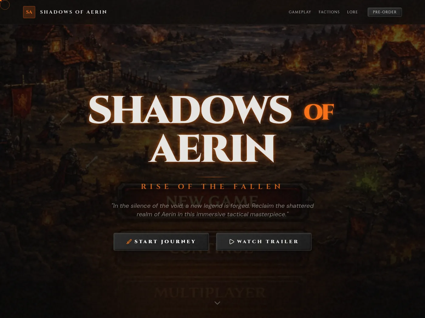 Shadows of Aerin Site