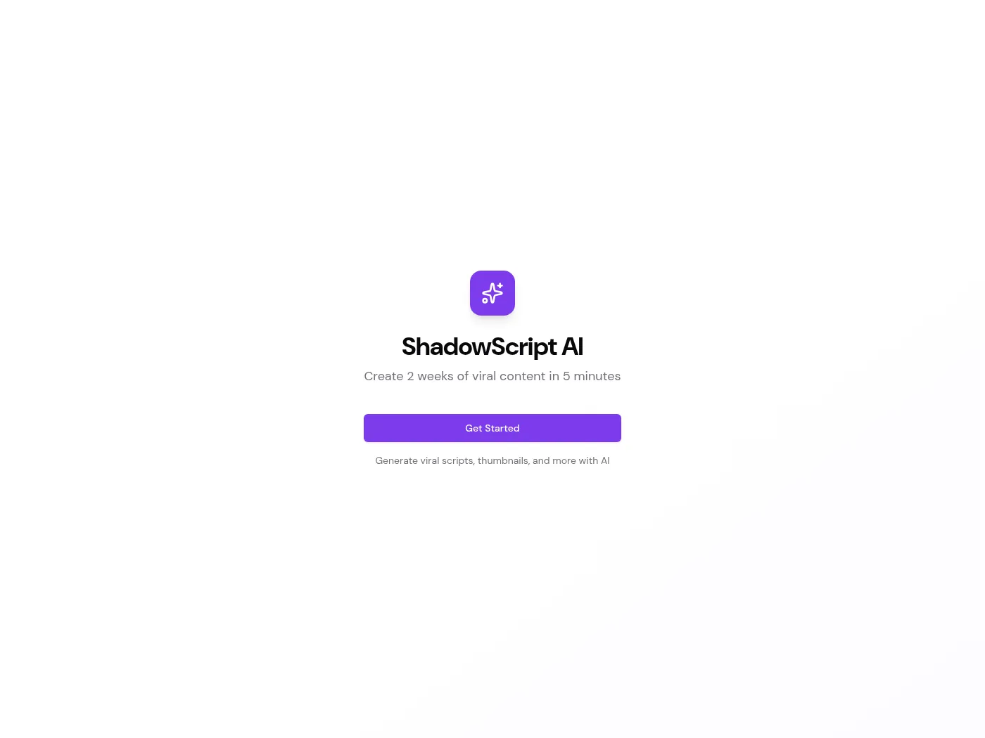 ShadowScri AI Web App