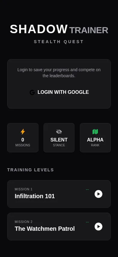 ShadowTrainer Stealth Quest