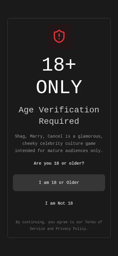 Shag, Marry, Cancel