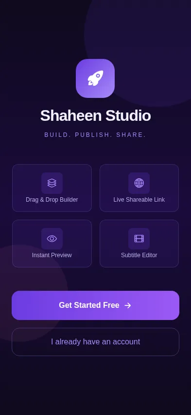 Shaheen Studio Builder