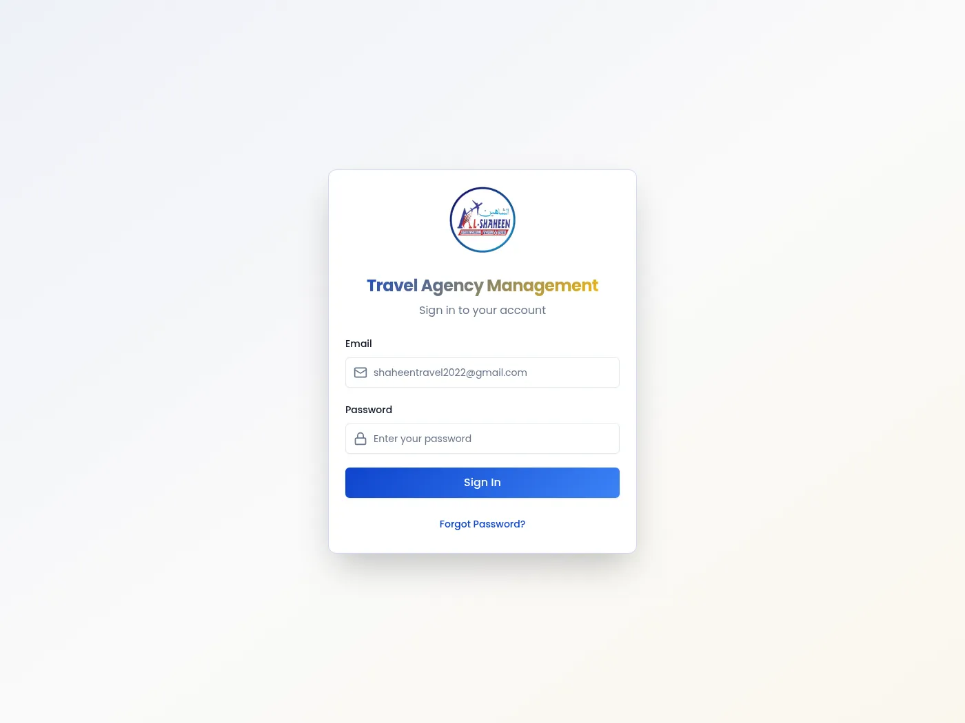 Shaheen International Travel & Tours Agency Management Platform