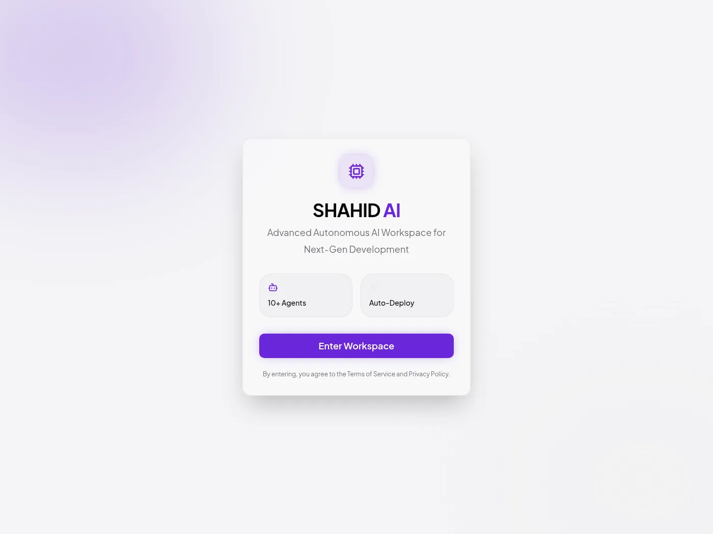 SHAHID AI Workspace