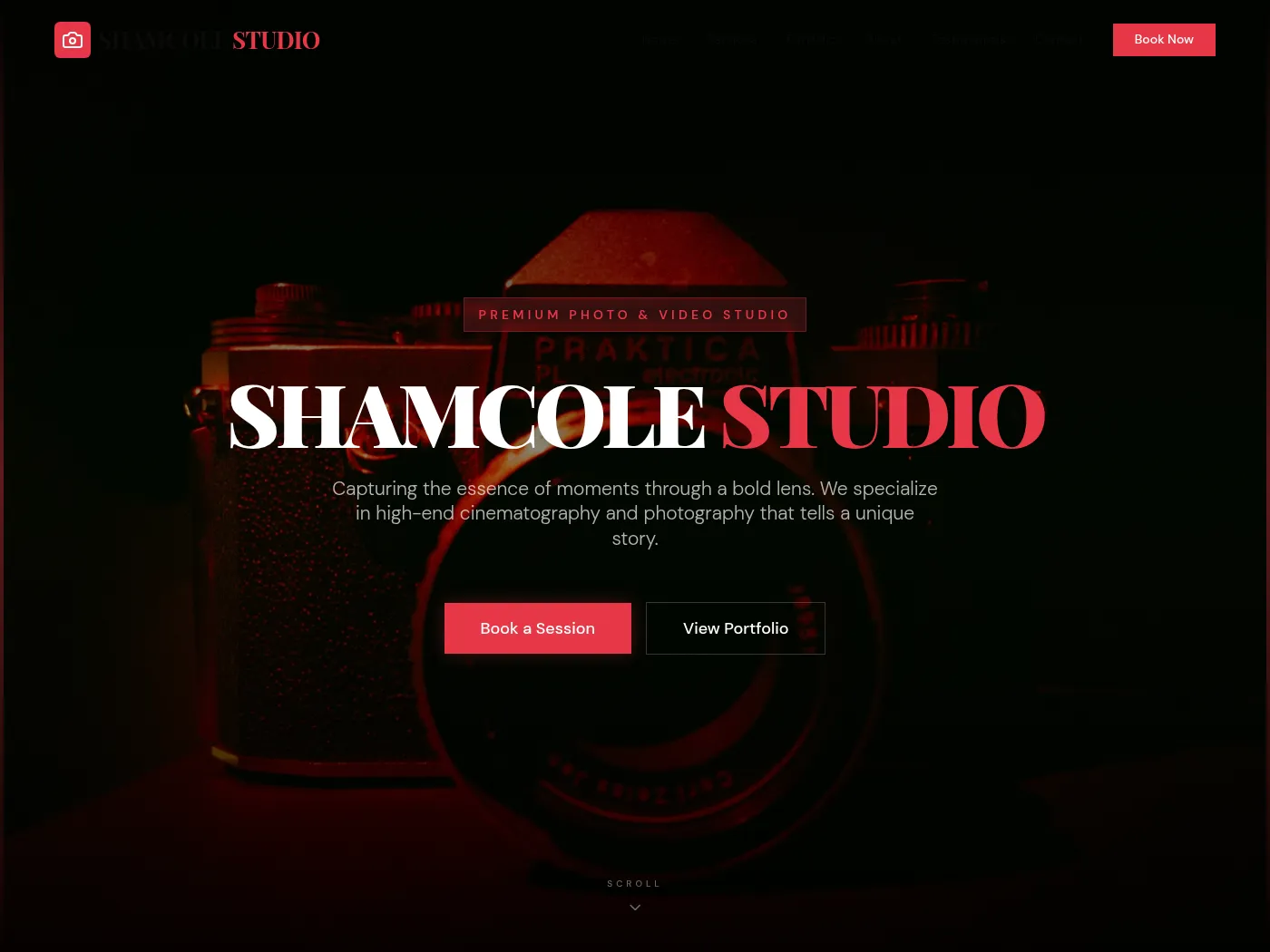 SHAMCOLE Photo Studio Site