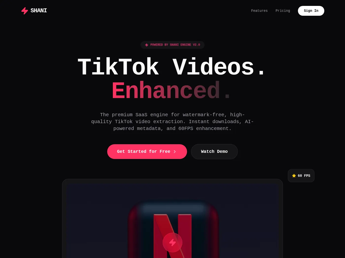 Shani TikTok SaaS