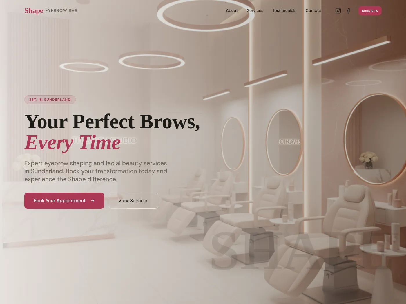 Shape Brow Bar Website