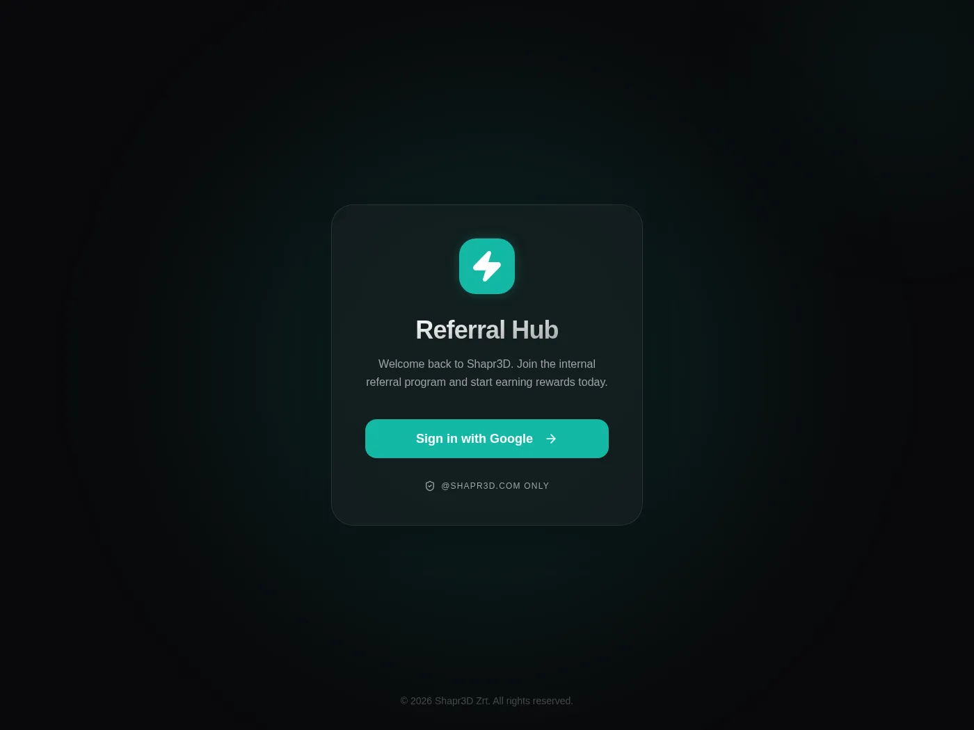 Shapr3D Referral Hub