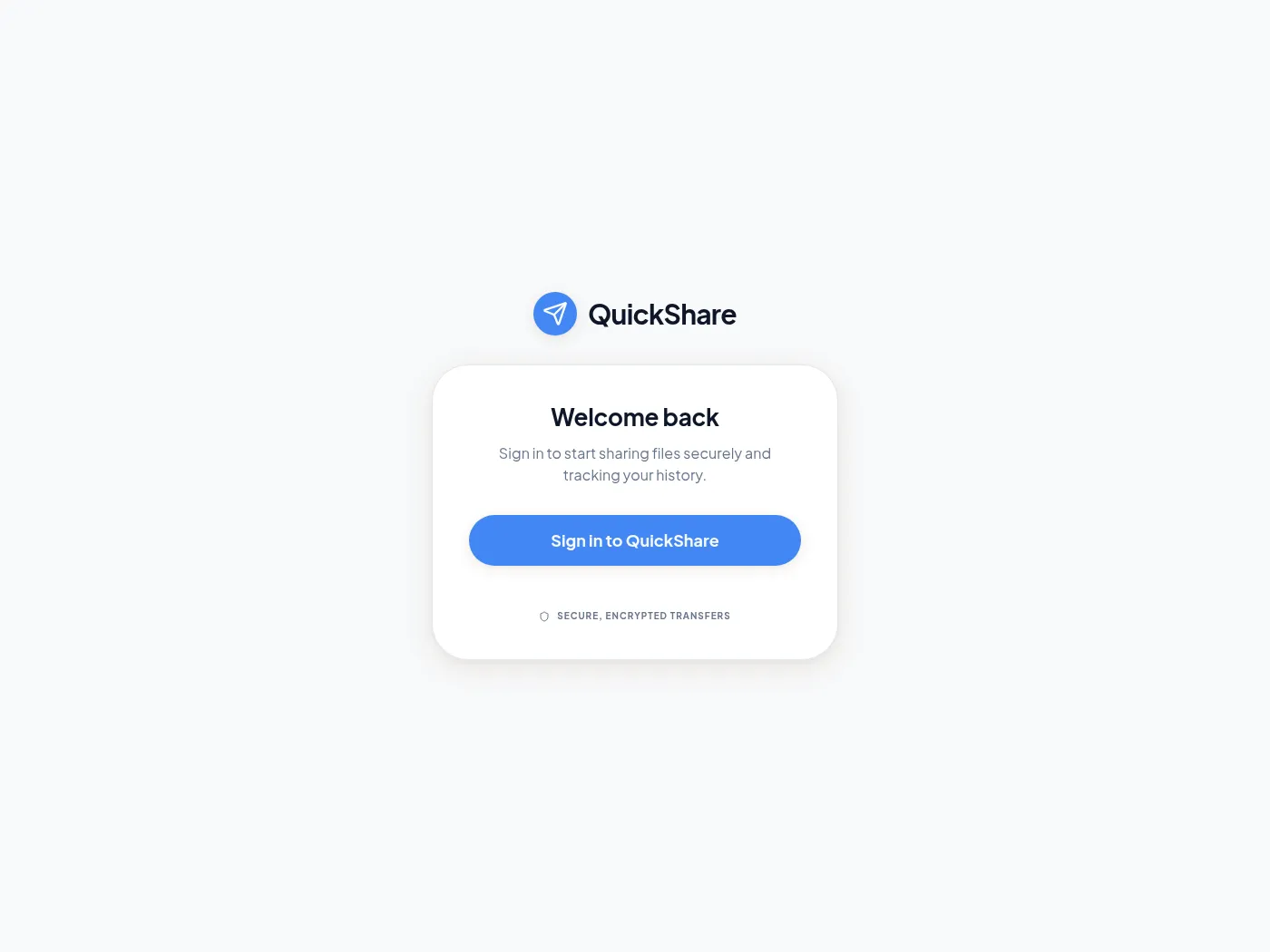 Share Files Landing