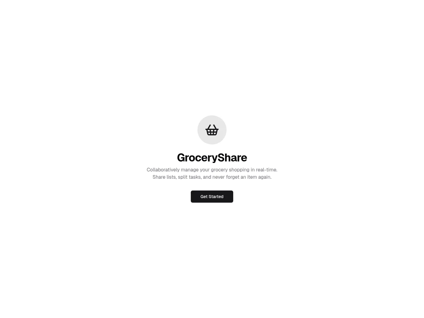 Shared Grocery List App