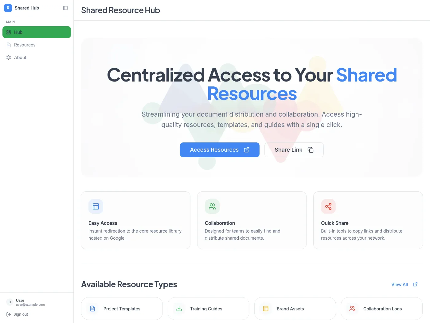 Shared Resource Hub