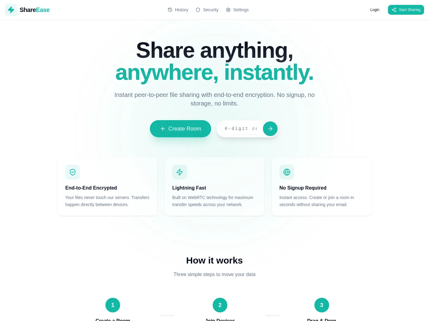 ShareEase Web App