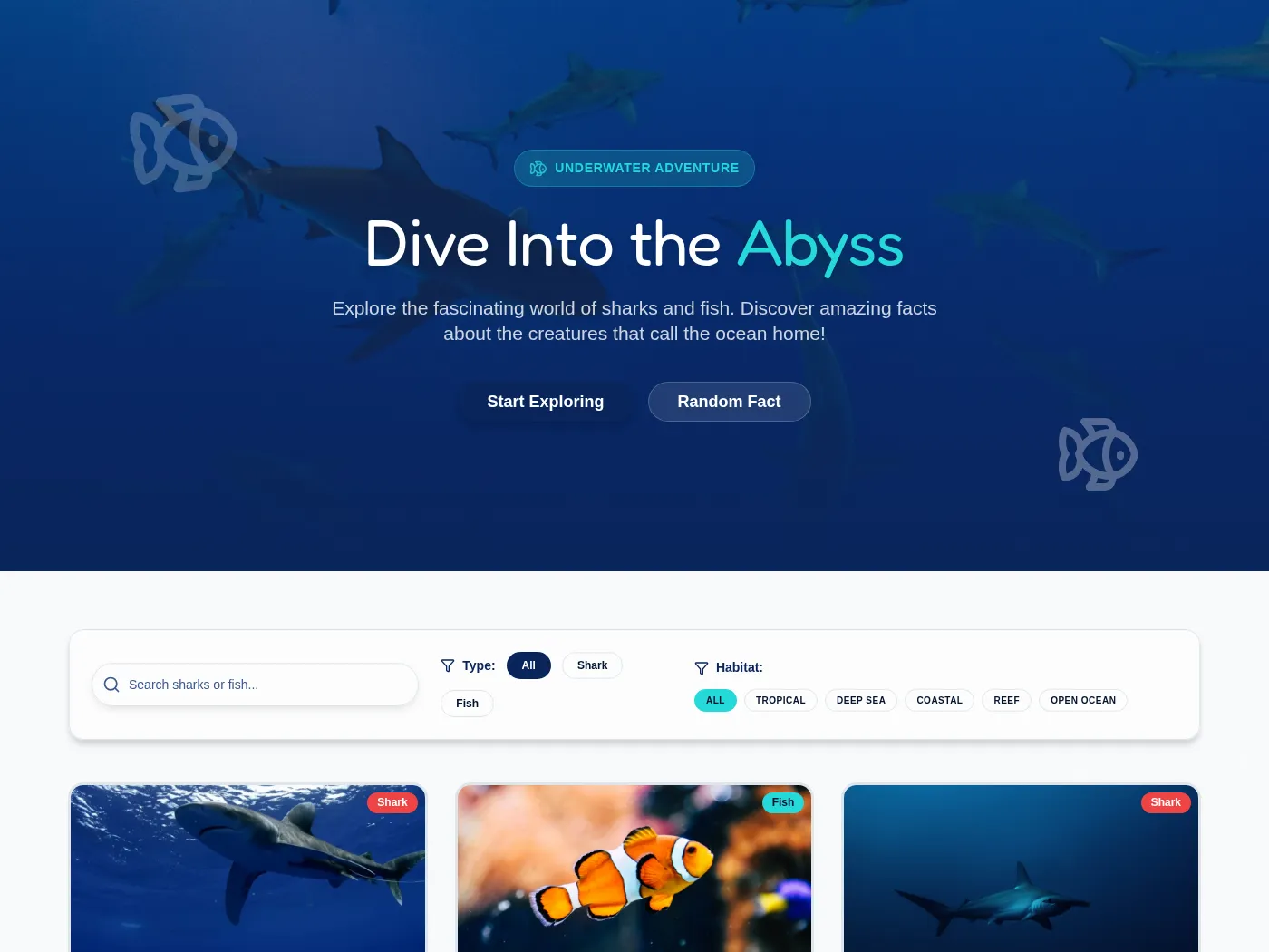 Shark & Fish Explorer