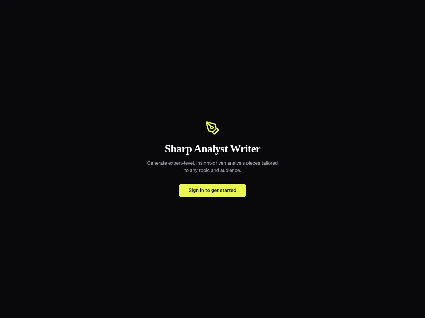 Sharp Analyst Writer