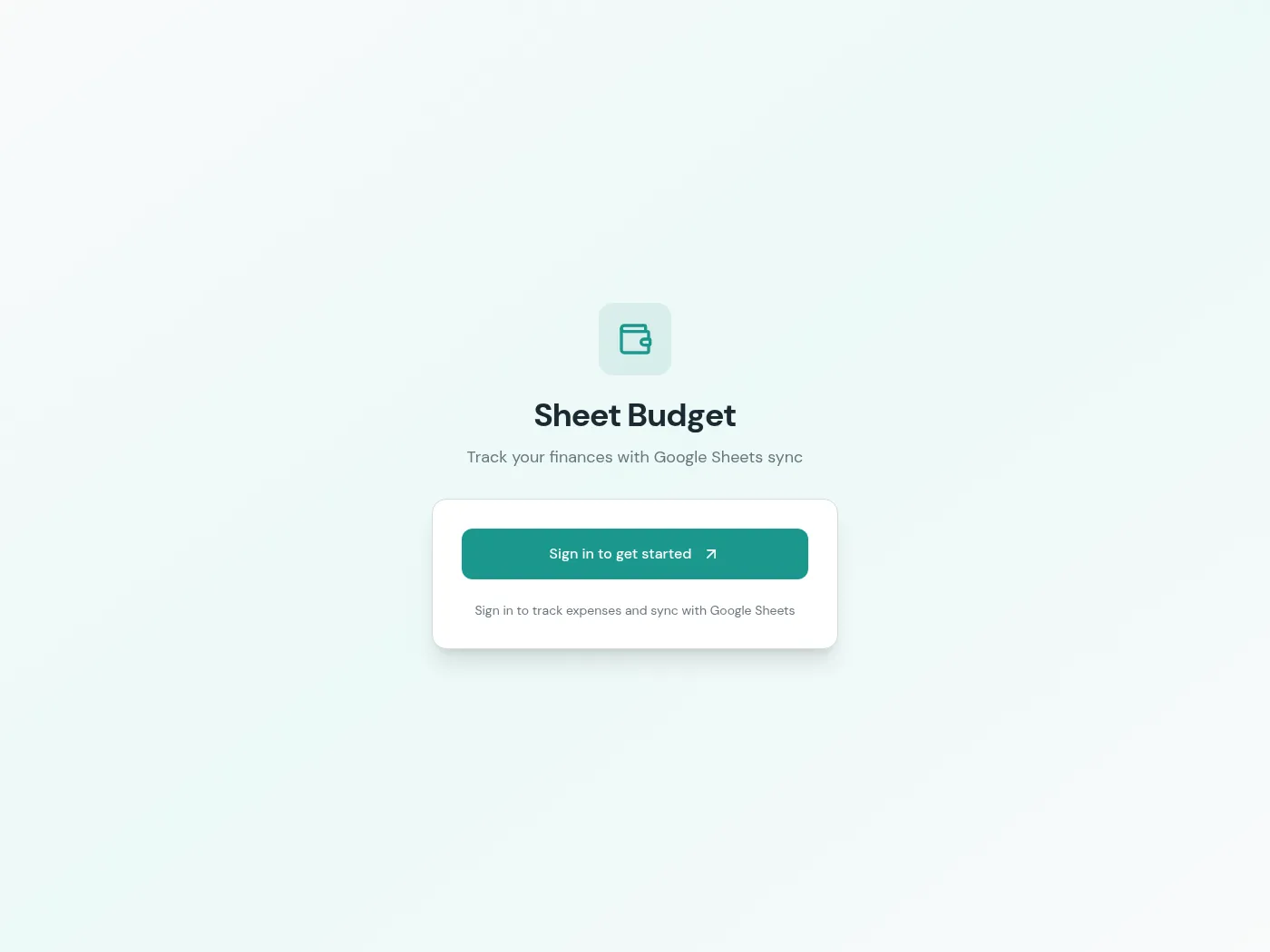Sheet Budget Tracker