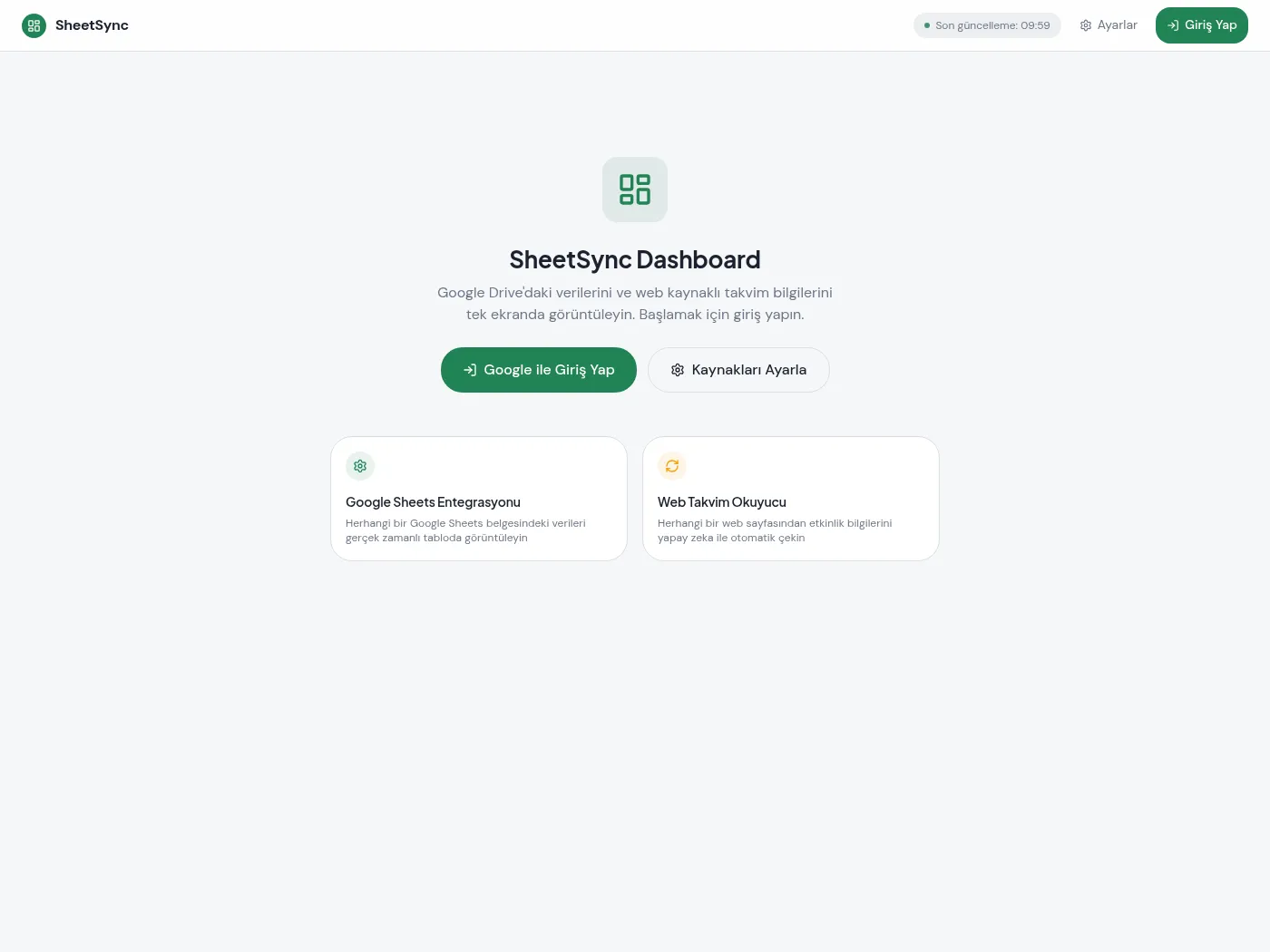 SheetSync Dashboard