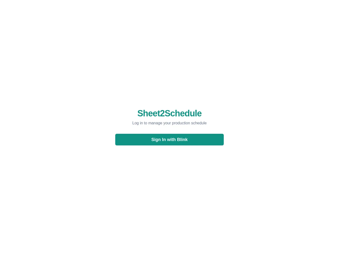 Sheet2Schedule