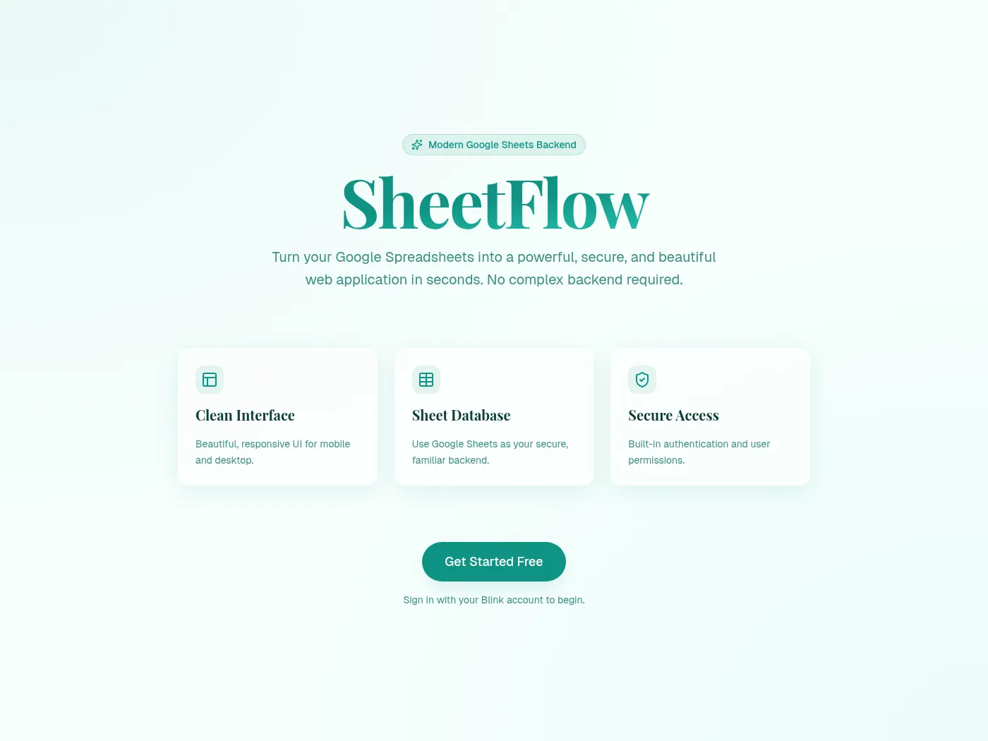 SheetFlow Web App