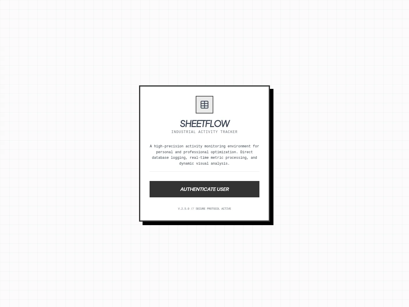 SheetFlow Productivity Tracker