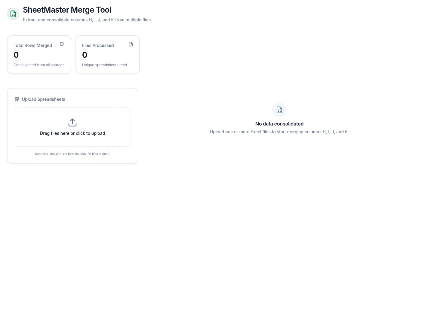 SheetMaster Merge Tool