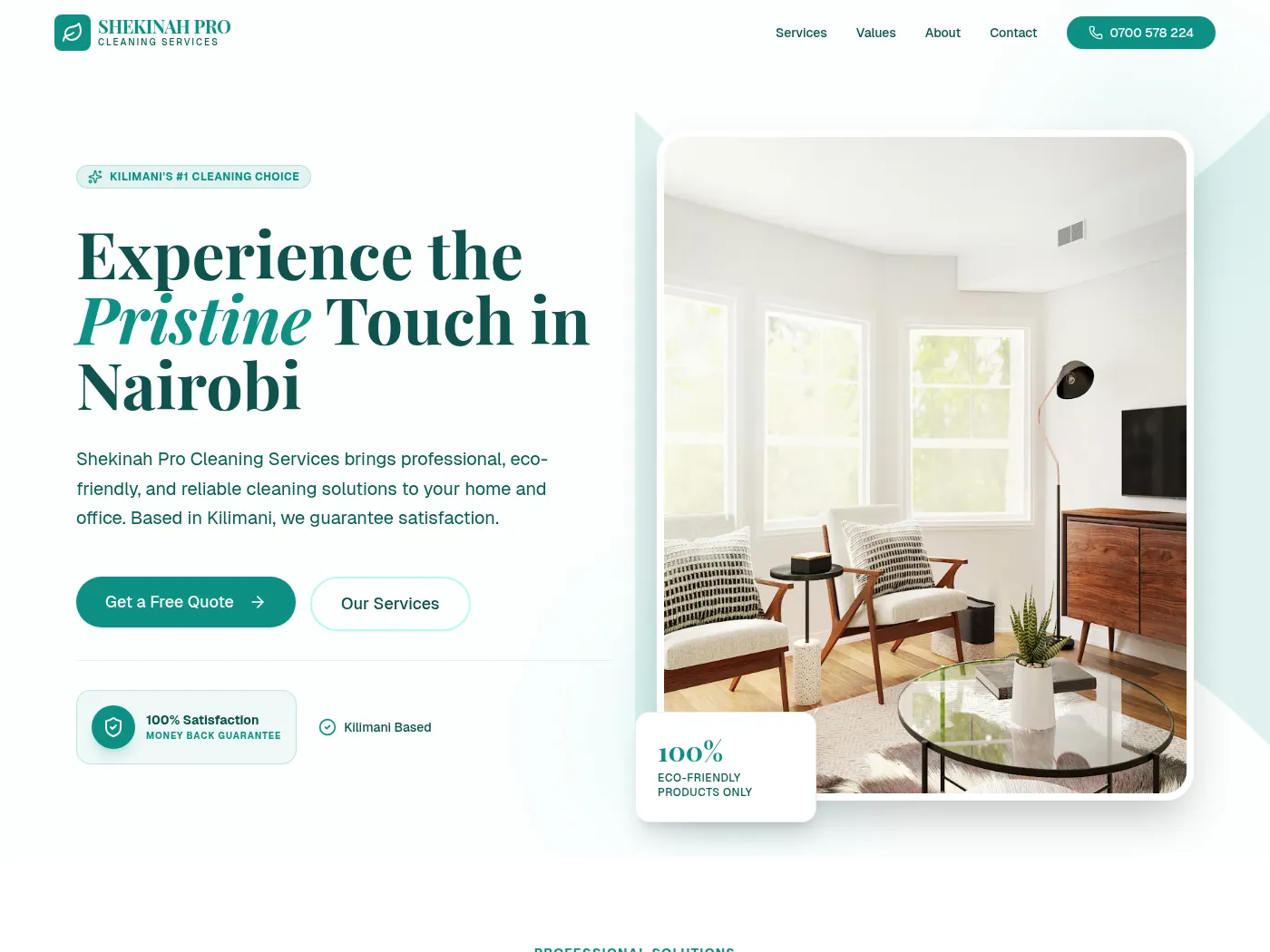 Shekinah Pro Cleaning Web