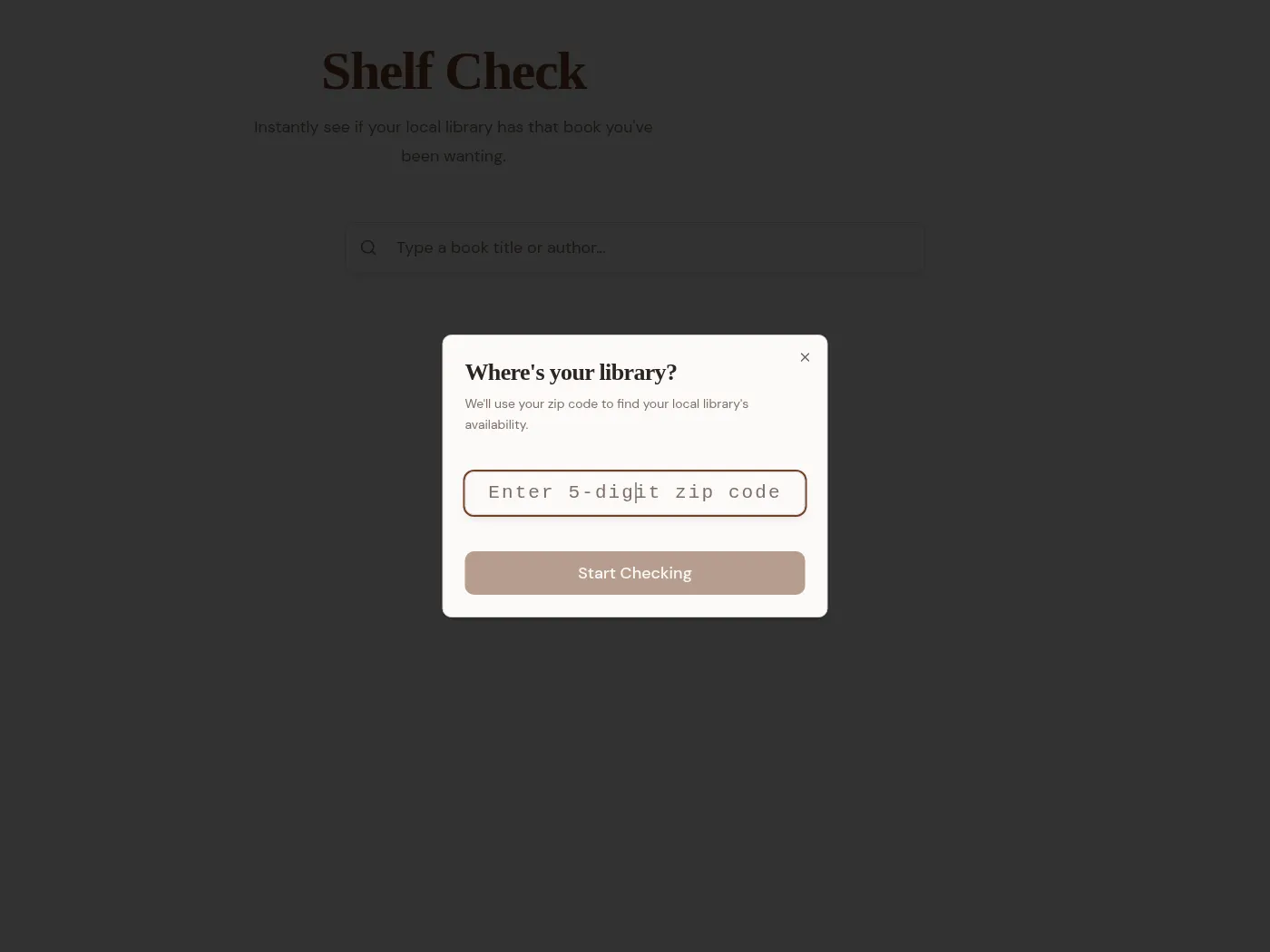 Shelf Check MVP