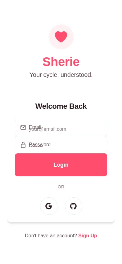 Sherie Cycle Tracker