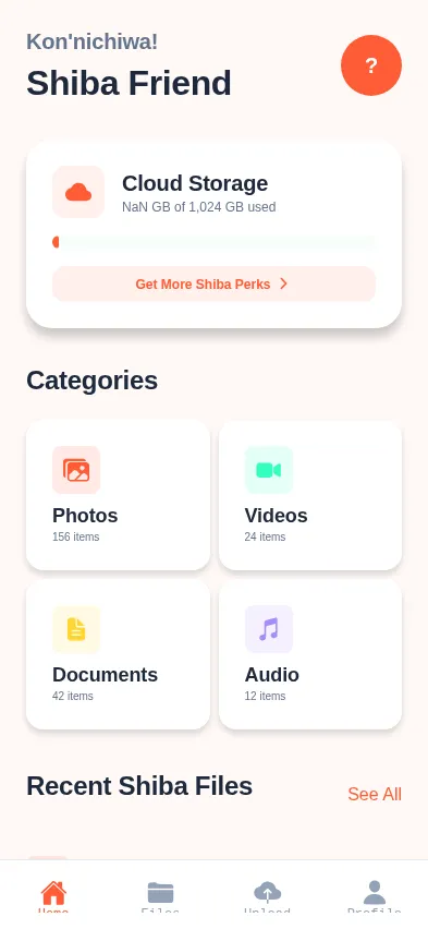 ShibaCloud Storage App