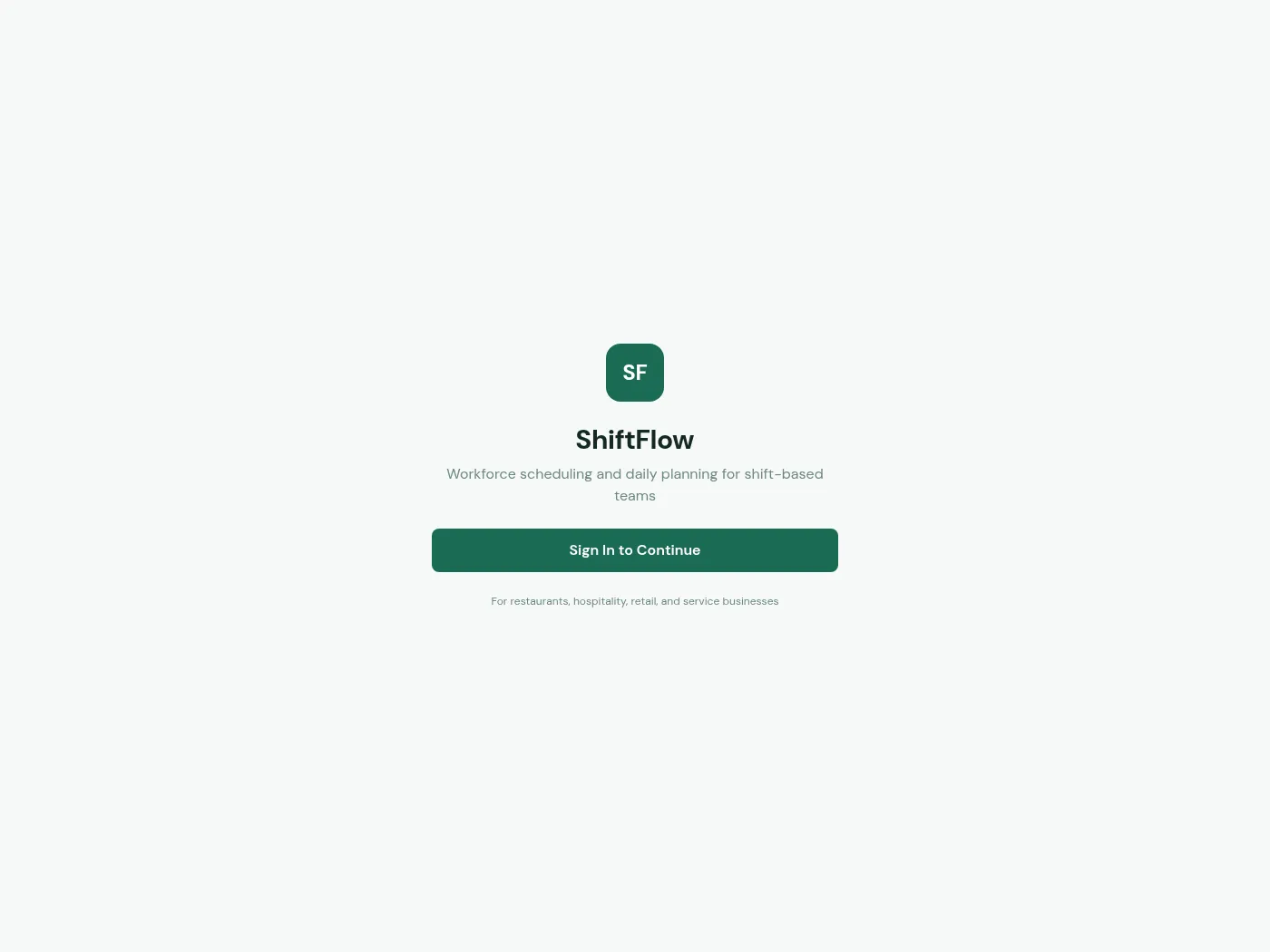 ShiftFlow Planner