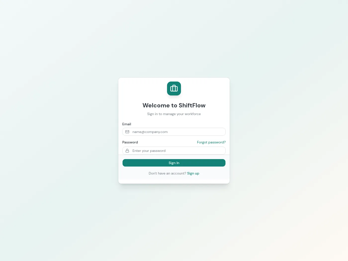 ShiftFlow Platform
