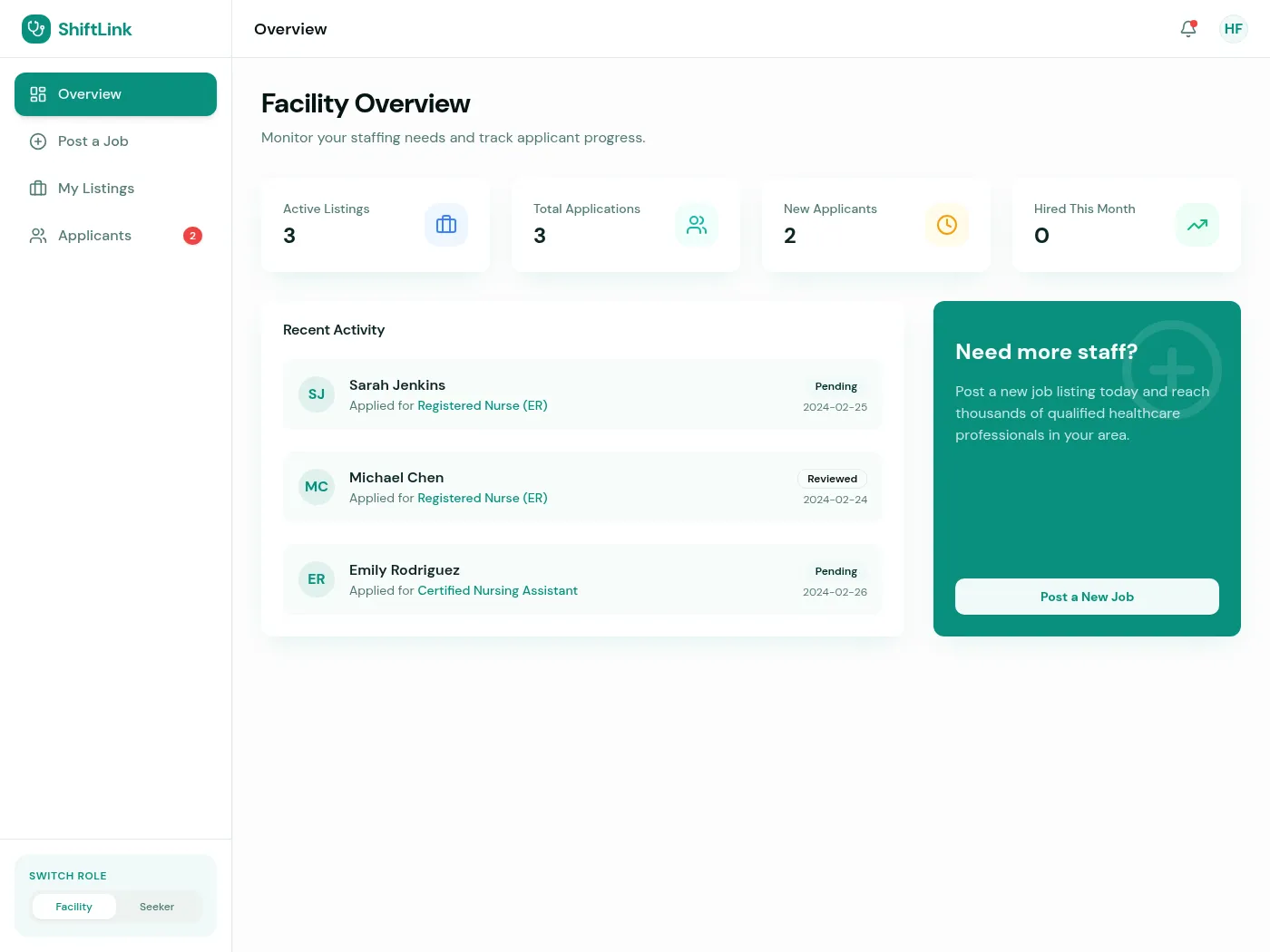 ShiftLink Job Marketplace