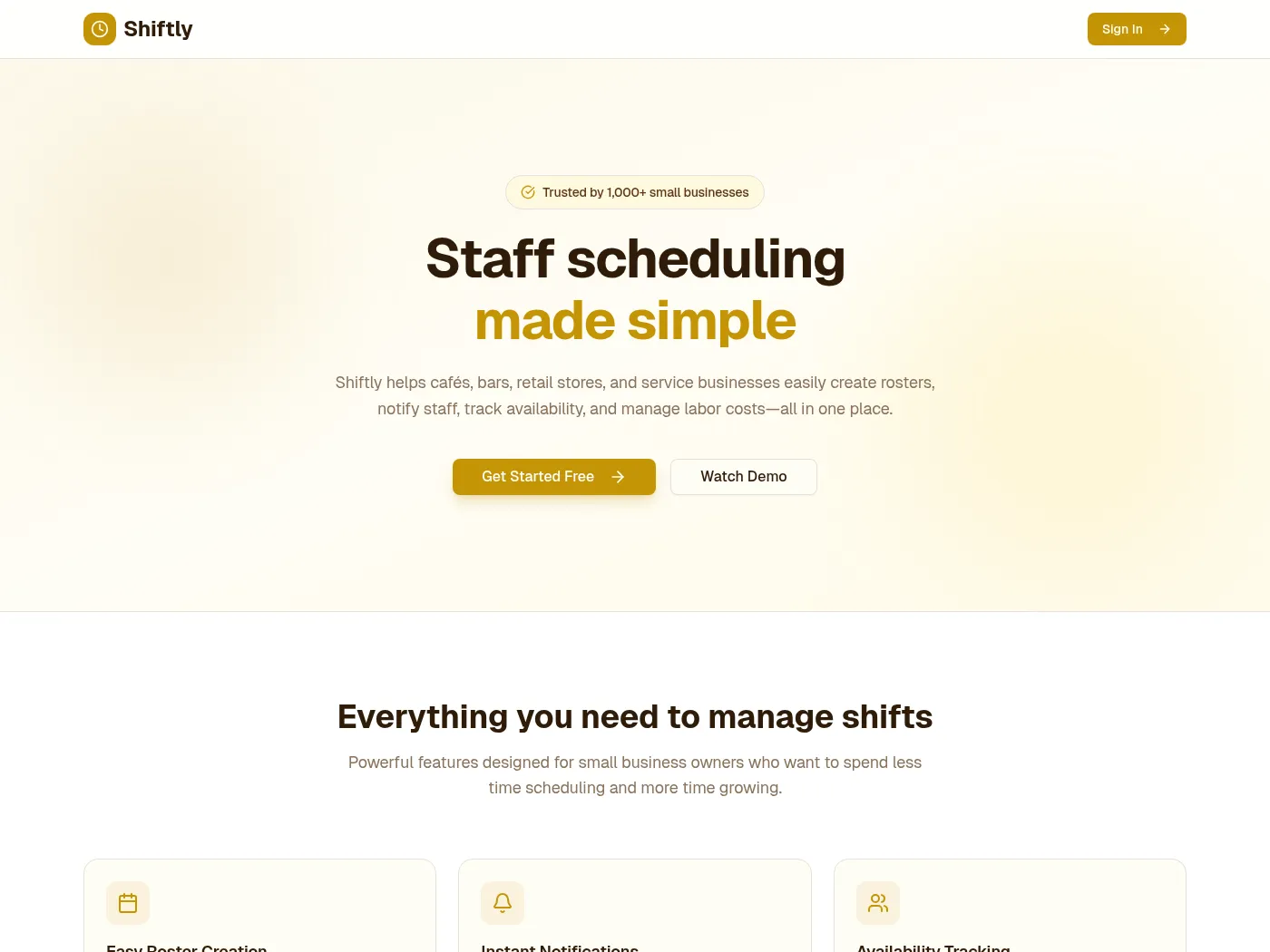 Shiftly Workforce Scheduler