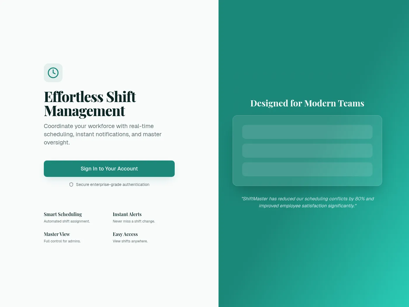 ShiftMaster Scheduler