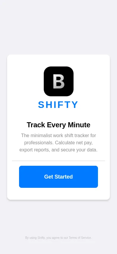 Shifty Work Tracker