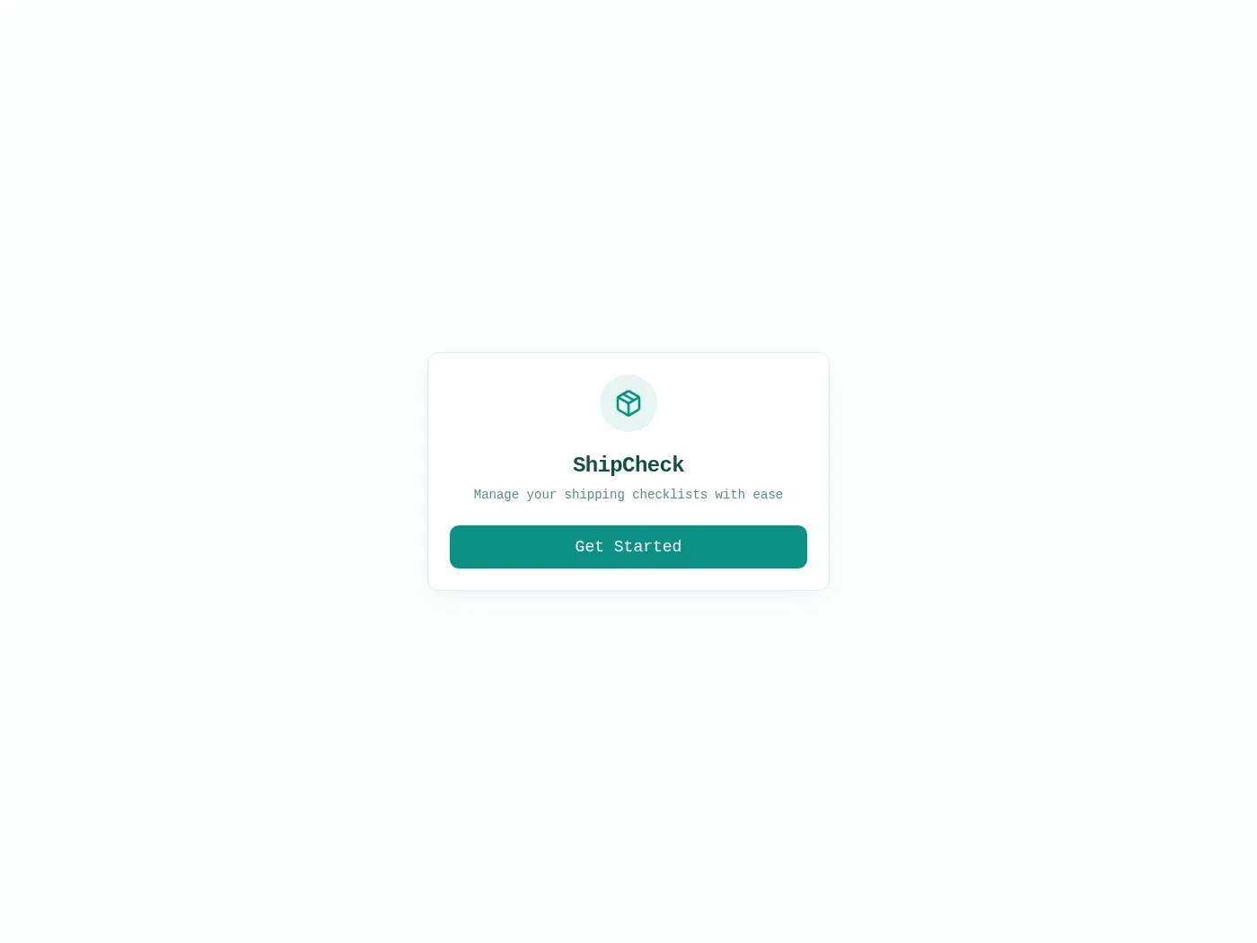 Shipping Note Checklist