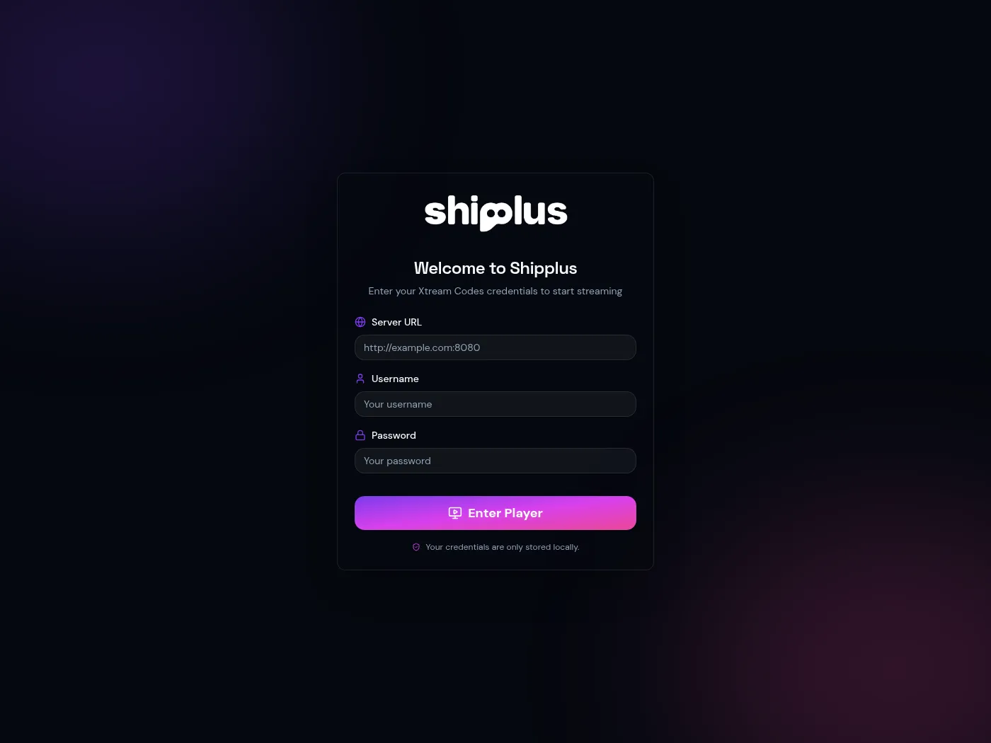 Shipplus IPTV Web Player