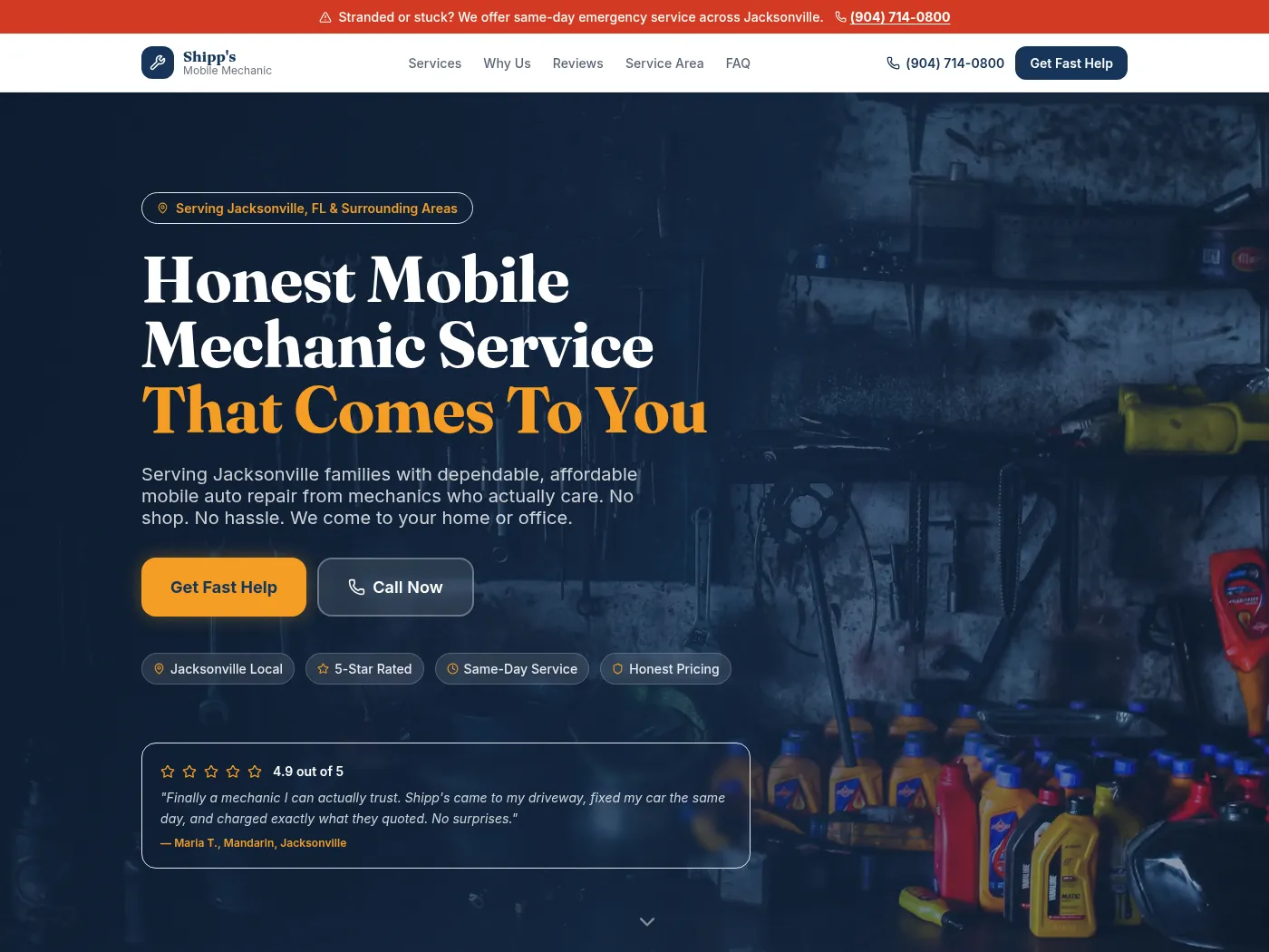 Shipp’s Mobile Mechanic Site