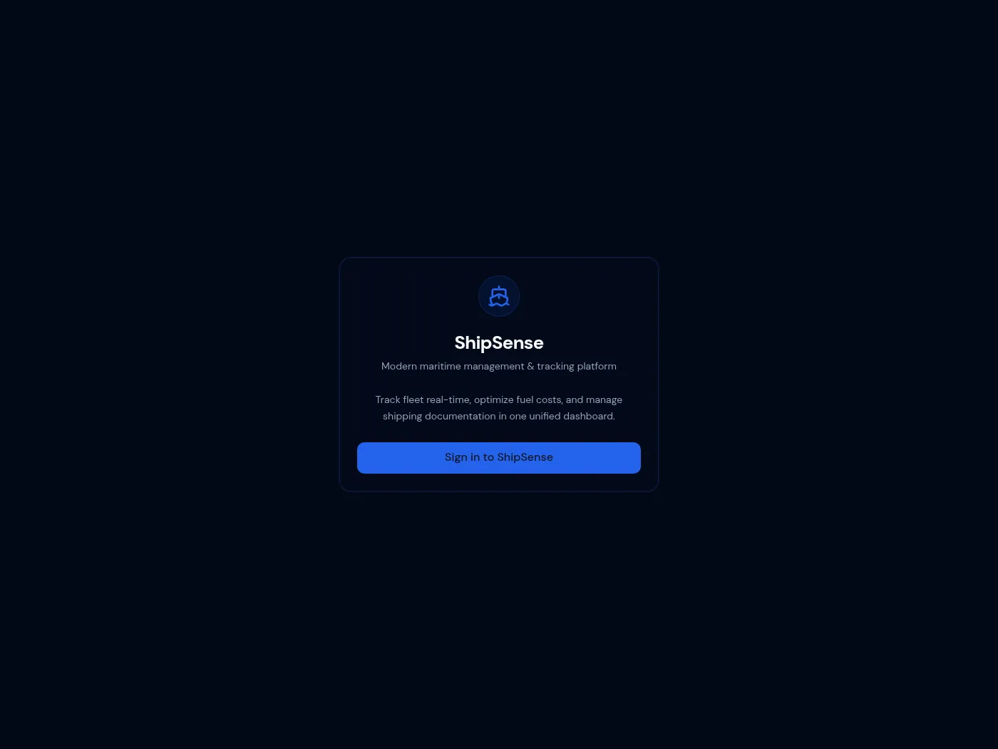 ShipSense Platform