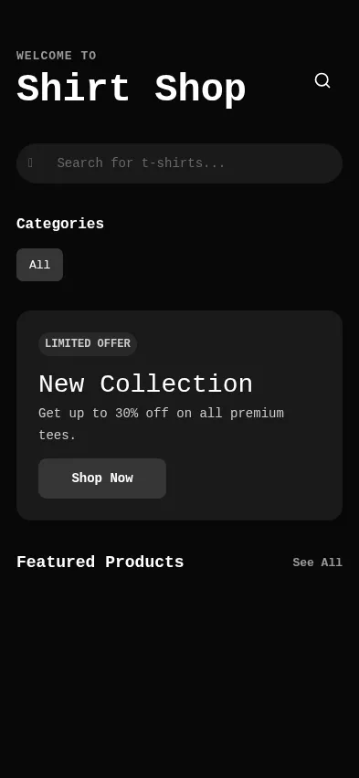 Shirt Shop Starter