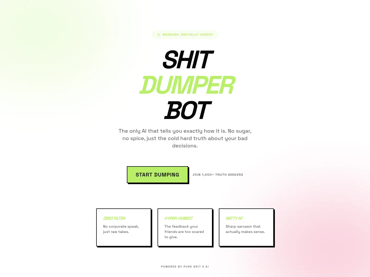 Shit Dumper Chatbot