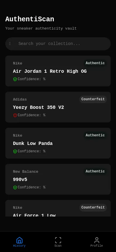 Shoe Authenticity Scanner