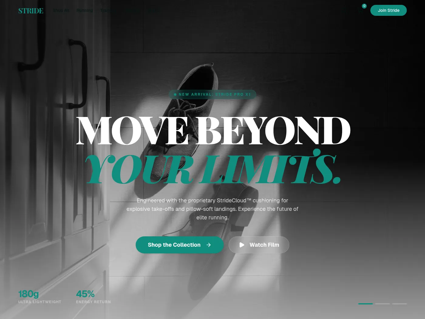 Stride Shoes Website