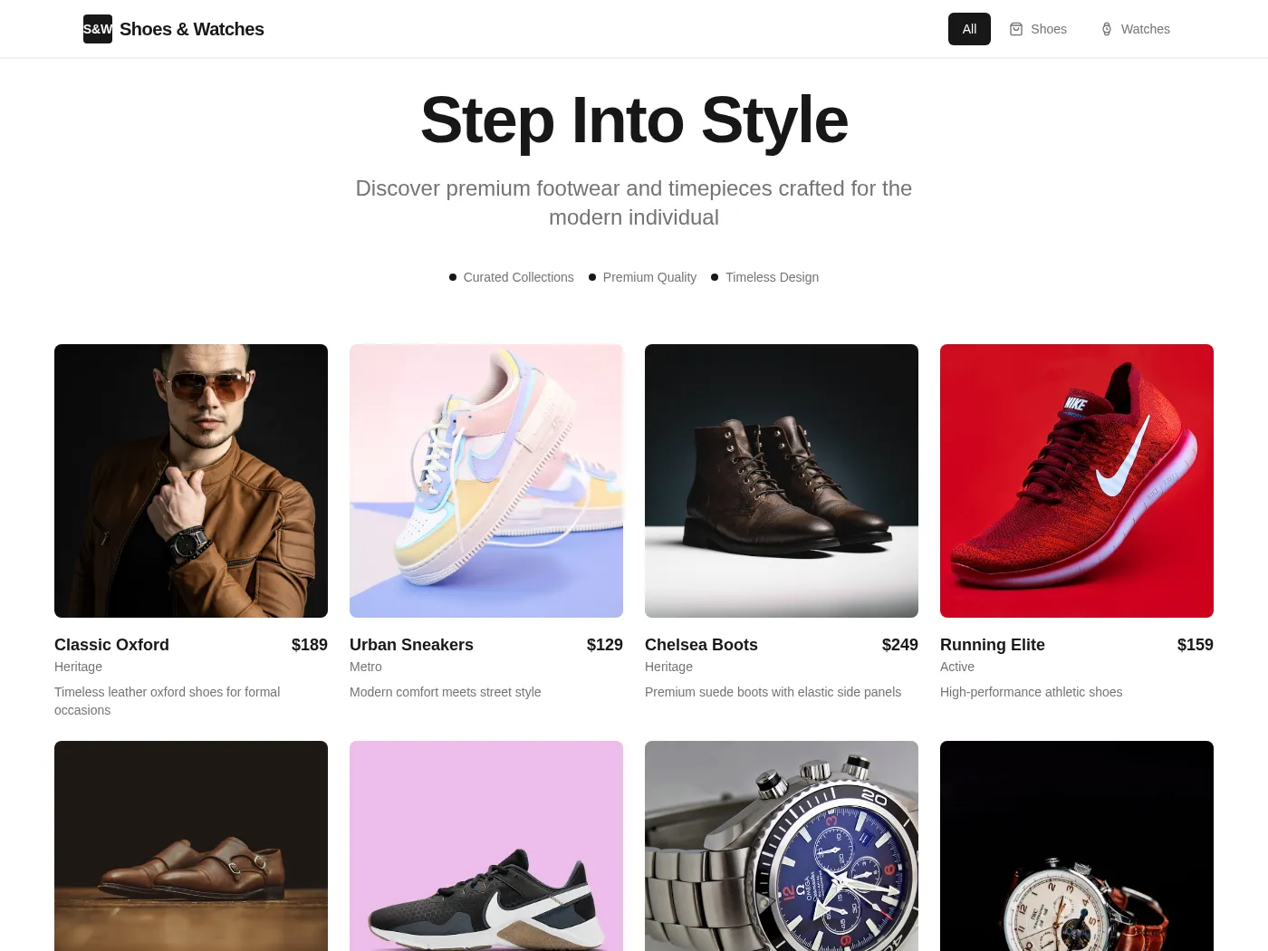 Shoes & Watches Hub
