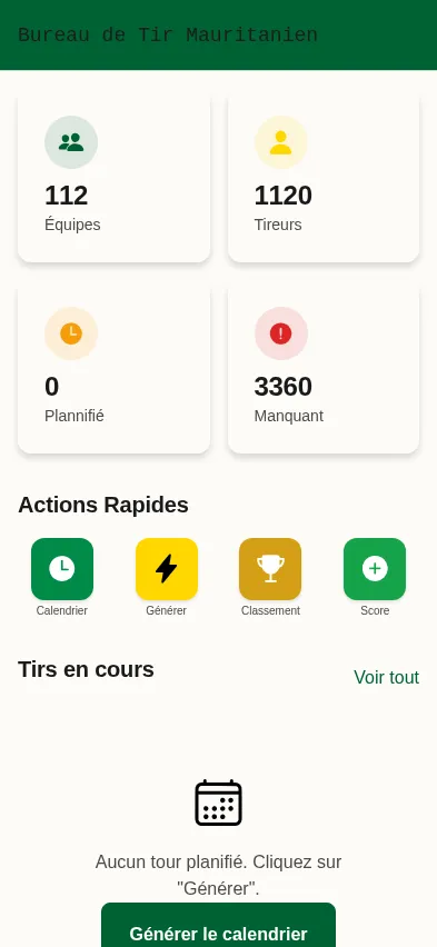 Mauritania Shooting Scheduler